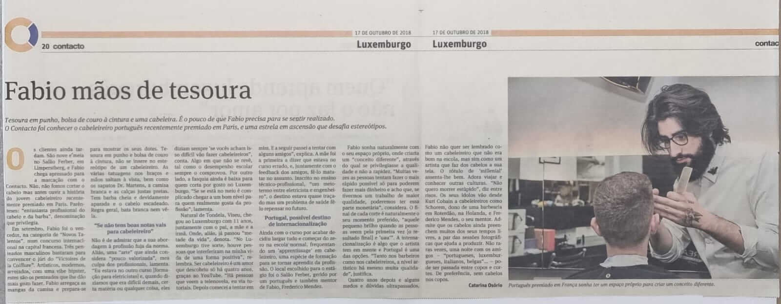 Barbearia Men'S Aura da Figueira da Foz, na imprensa local!